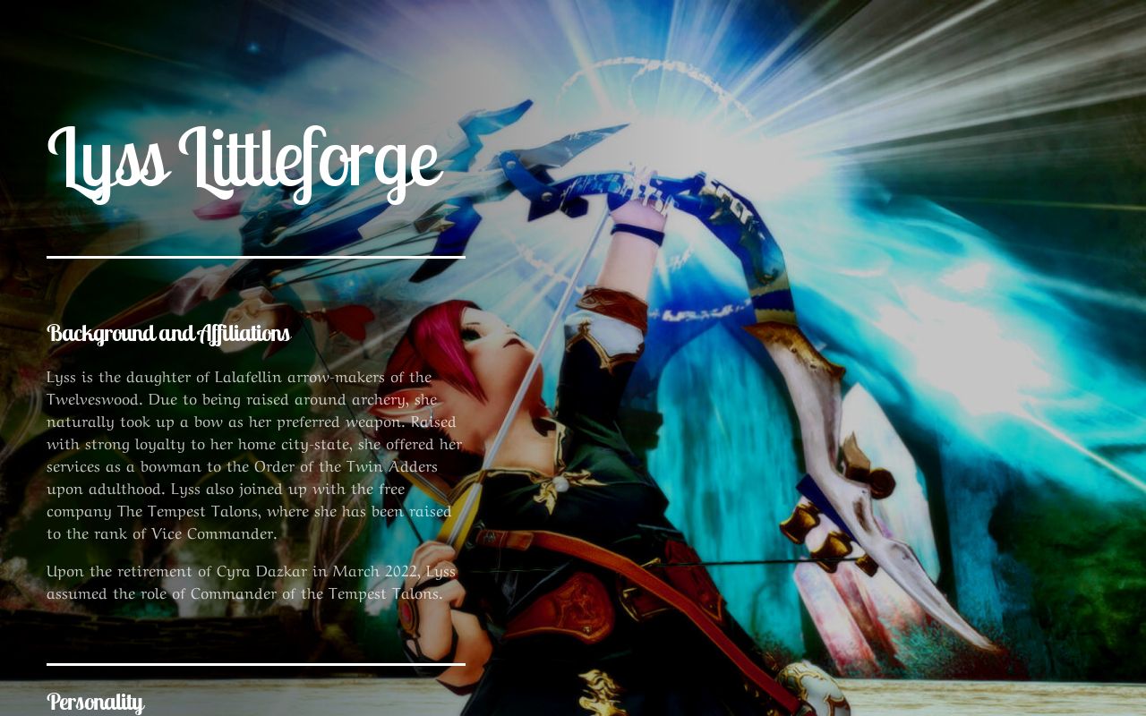 Lyss Littleforge - Mateus